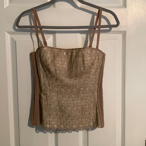 La Perla | Tops | La Perla Corset Top Tangold Beige Bustier Made In ...